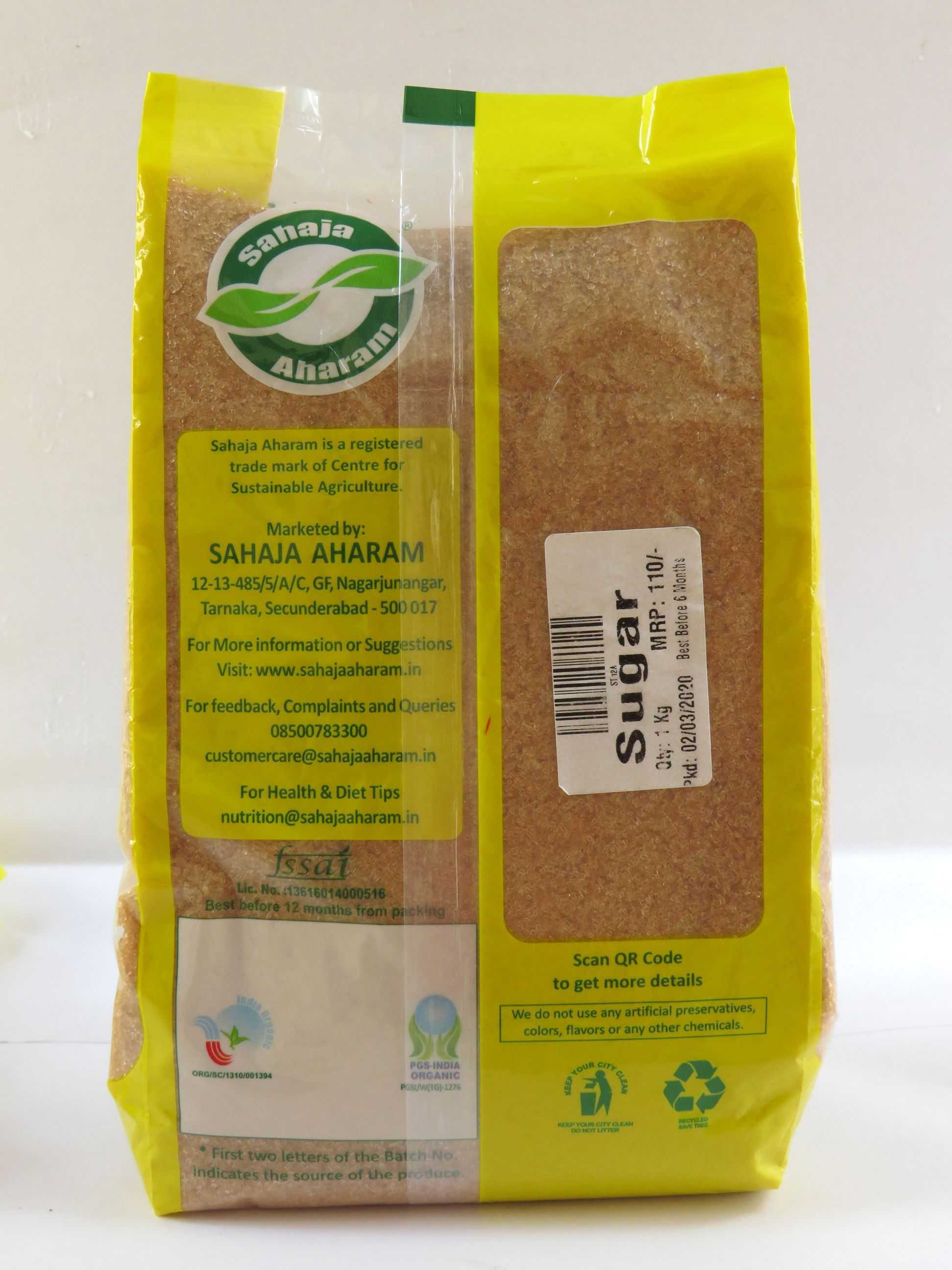 Sahaja Aharam - Sahaja Sugar - 1 Kg